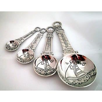 Amazon.com: Ganz Measuring Spoons Set - Lighthouse: Rack: Kitchen & Dining