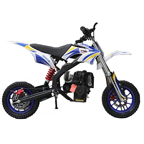 X-PRO Zephyr 40cc Mini Dirt Bike Pit Bike Dirt Bikes Gas Power Bike Off Road Motorcycle(Blue ...