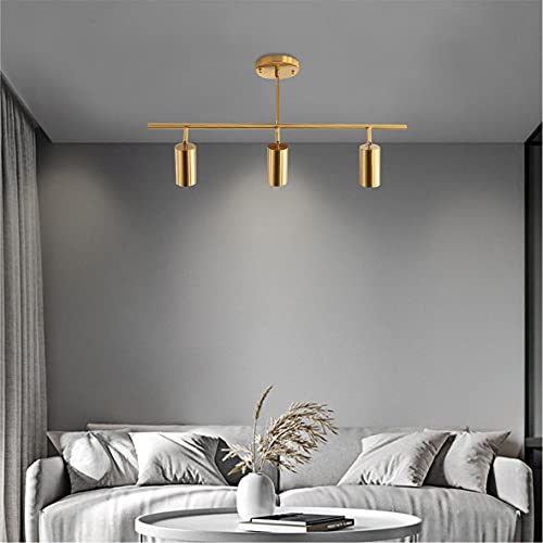 KCO Lighting Flush Mount Ceiling Light Linear Pendant Light Ceiling Track Spotlight Gold 3-Light ...