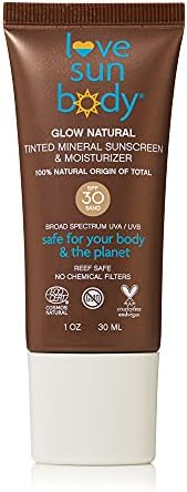 Glow Natural Tinted Mineral Sunscreen and Moisturizer for Face ...