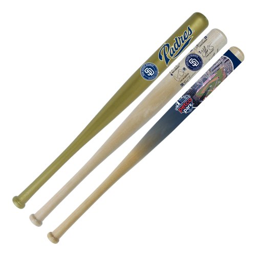 MLB San Diego Padres 18-Inch Hardwood Mini Bat Set (Team Logo/Signature ...