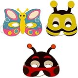 Soft Foam Insect Masks, 6 supplied of 3 designs: Amazon.co.uk: Kitchen ...