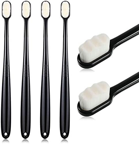 4 Pieces Soft Toothbrush Micro Nano Toothbrush Extra Soft Bristles ...