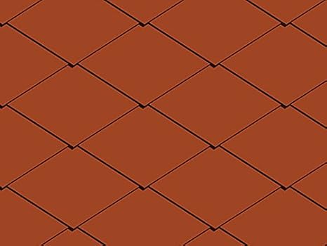 Eternit Dachplatte Rhombus gelocht 40x44cm, klassikrot D301: Amazon.de ...