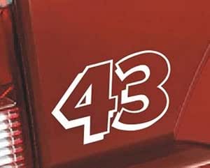 Amazon.com: Nascar Number 43 Racing Race Vinyl Graphic Car Truck ...