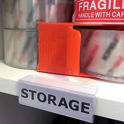 30 Clear Plastic Shelf Label Holders for 1/2 Inch Wood Shelves, 3" x 1 ...