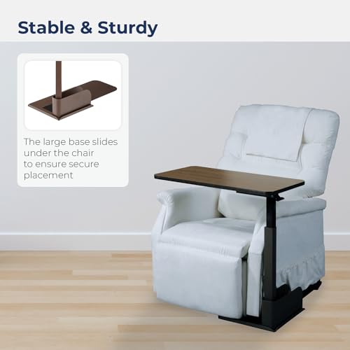 Drive Medical 13085LN Left Side Seat Lift Chair Overbed Table, Walnut ...