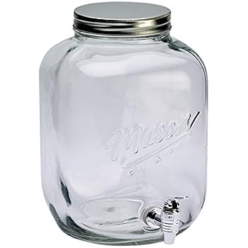 Amazon.com | 3 Gallon Mason Drink Dispenser With Metal Lid: Iced ...