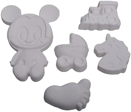 Bundle Of 2 Defferent Shapes Of Gypsum Coloring Kits With 12 Water ...