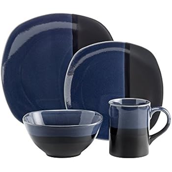 Amazon.com | Corelle Hearthstone Stoneware Square 16-Piece Dinnerware ...