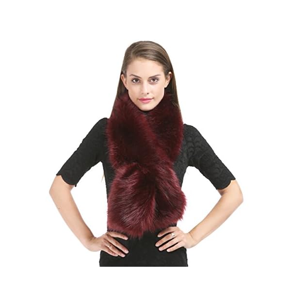Saferin Women's Winter Faux Fake Fur Straight Wedding Halloween Party ...