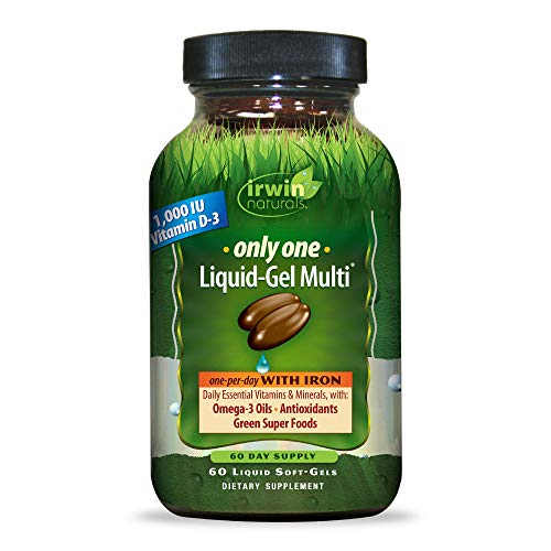 Irwin Naturals Only-One Multi Liquid-Gel with Iron, 60 Count in ...