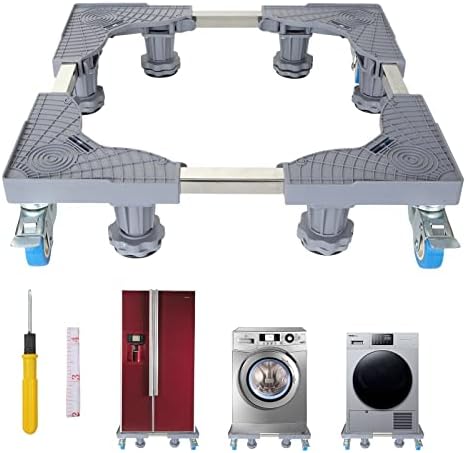 Multi-functional Portable Adjustable Washing Machine Riser Stand ...