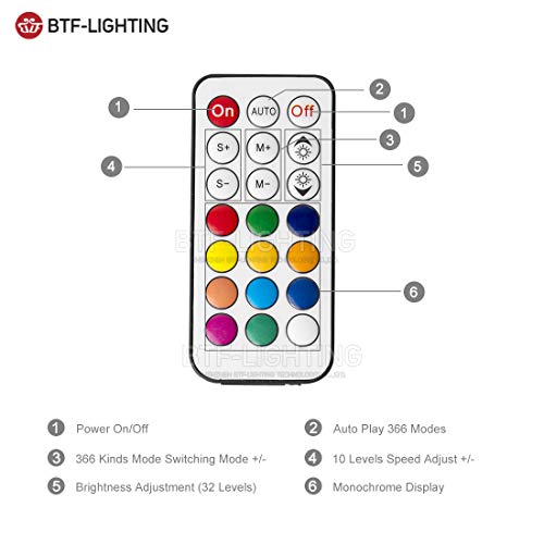 BTF-LIGHTING USB 5V Romance Eiffel Tower Built-in Color Changing Night ...