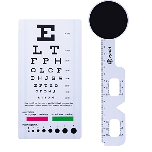 Ezyaid Eye Exam Kit for Visual Acuity, Snellen Eye Chart with Eye ...