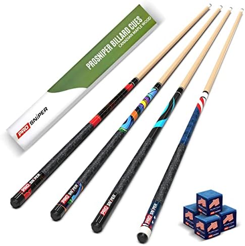 ProSniper Pool Cues | Set of 4 Custom Pool Table Cues Sticks | Made ...