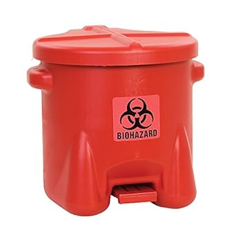 Eagle 945BIO Red Biohazard Waste Can, 10 Gallon: Amazon.com: Industrial ...