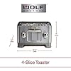 Wolf Gourmet 4-Slice Extra-Wide Slot Toaster with Shade Selector, Bagel ...