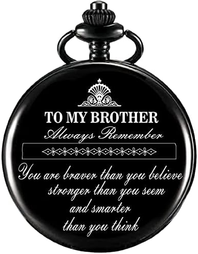 Gifts for Brother Engraved Pocket Watch Birthday Anniversary Meaningful ...