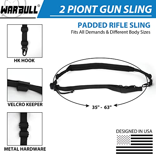 WarBull Tactical 2 Point Gun Sling Quick Adjust, Rifle Sling for ...
