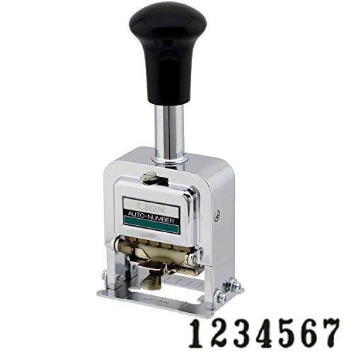Lion Pro-Line Heavy-Duty Automatic Numbering Machine, 7-Wheel, 1 ...