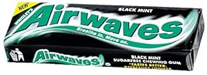 Wrigleys Airwaves Black Mint Menthol Sugarfree Chewing Gum 10 (Pack of ...