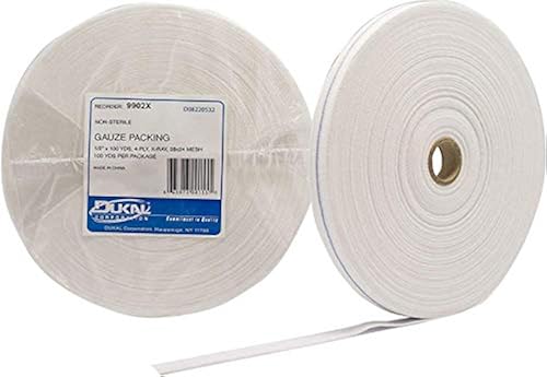 Dukal Surgical Gauze Packing 1/2" x 100 Yards. Roll of Wound Packing ...