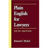 Plain English for Lawyers: Wydick, Richard: 9781594601514: Amazon.com ...