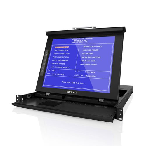 Amazon.com: Rackmount Console 8PORT 17IN LCD with kvm 1U Dual Rail ...