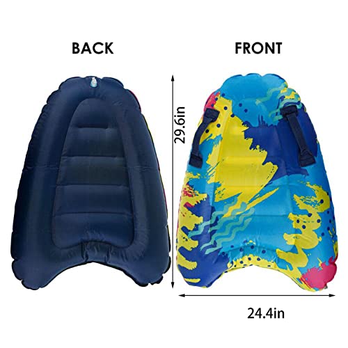Inflatable Surf Body Board with Handles, Boogie Body Floating Boards for Beach Kids Surfing ...
