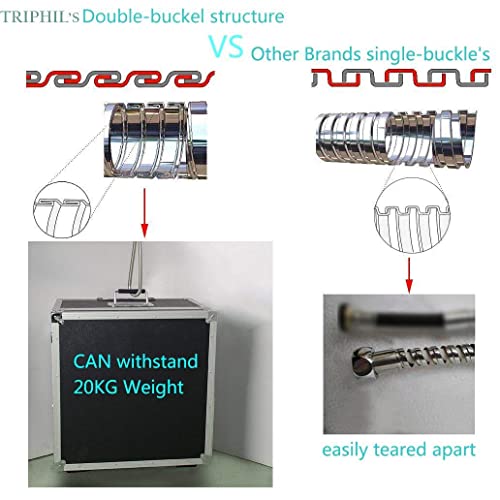 TRIPHIL Kink-free 59" Handheld Shower Head Hose Replacement, Flexible ...