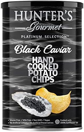 Hunter's Gourmet Hand Cooked Black Caviar Potato Chips 150.0 grams ...