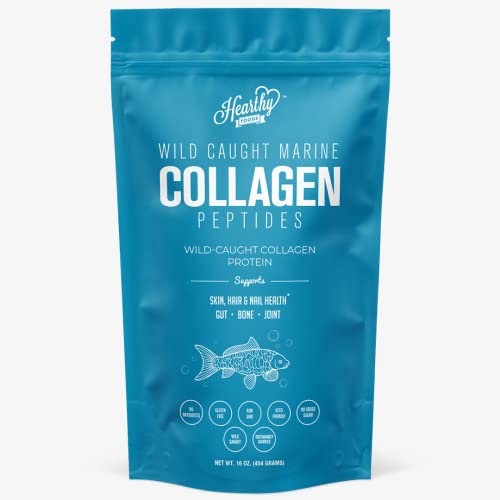 HEARTHY FOODS Marine Collagen Peptides Powder - Pescatarian Friendly ...