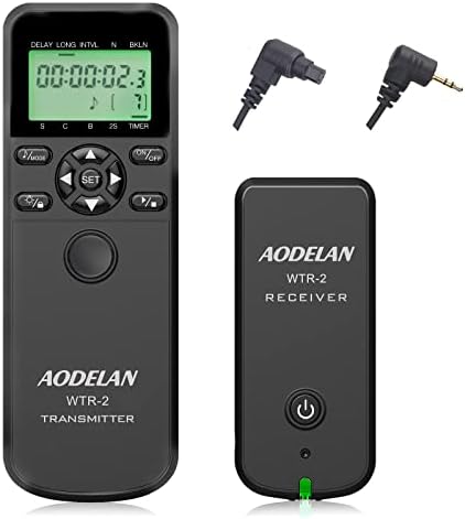 AODELAN Wireless Remote Control Shutter Release Timer intervalometer for Canon EOS RP, 90D, 80D ...