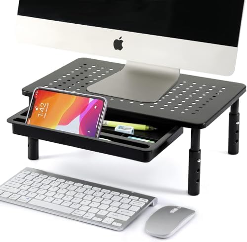 سعر 1 Pack Back Saver Monitor Riser Stand with Drawer , Less Pain ...