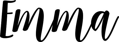 Amazon.com: Vinyl Wall Art Decal Girls Name - 'Emma' Text Name - 12" x ...