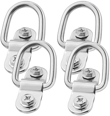 TooTaci 4 Pack D Ring Tie Down Anchors Lashing Rings, 1/4'' D-Rings Anchor 1200 lbs Capacity ...