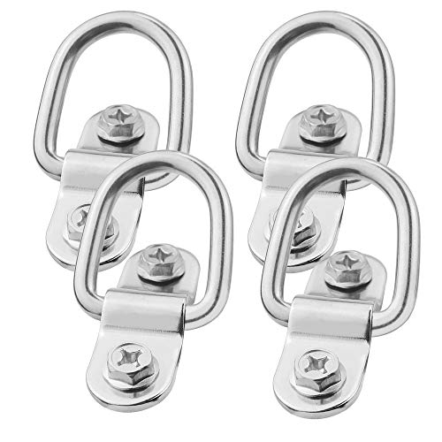 TooTaci 4 Pack D Ring Tie Down Anchors Lashing Rings, 1/4'' D-Rings Anchor 1200 lbs Capacity ...