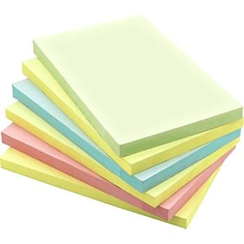 Amazon.com : 4A Sticky Notes, 4 x 6 Inches, Large Size, Pastel Assorted ...
