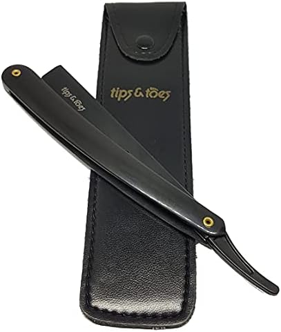Tips & Toes Stainless Steel Razor with Plastic Straight Handle for ...