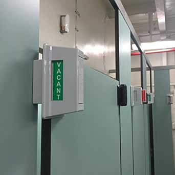 Peep No More Public Restroom Stall Occupancy Indicator Sign (Light Grey ...