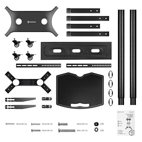 ONKRON Portable TV Stand with Wheels - Adjustable TV Stand for 32-65 ...