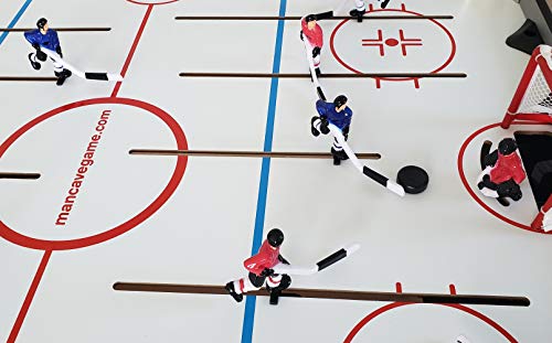 Mancave 40" Deluxe Rod Hockey Game Table. Head-to-Head Table Hockey ...