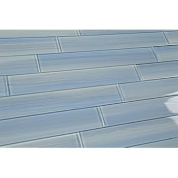 Big Blue Glass Subway Tile for Kitchen Backsplash or Bathroom/showers ...