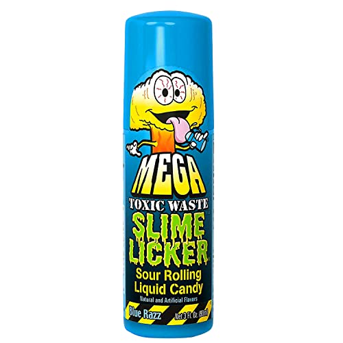 1 Pack Slime Licker Mega Size 3 Oz. - Sour Rolling Liquid Candy - Blue ...