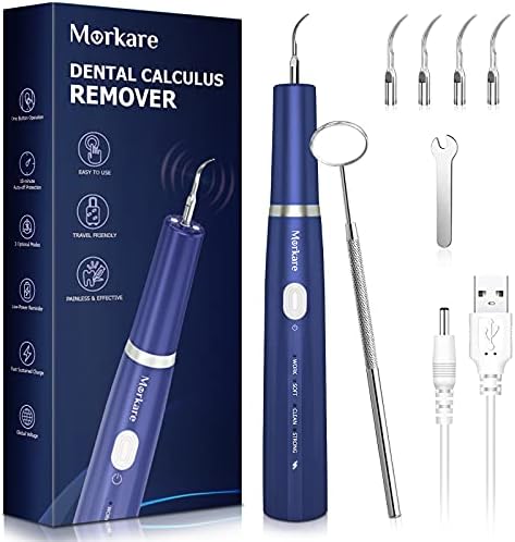 Plaque Remover For Teeth - Electric Tooth Cleaner, with 4 Replaceable ...