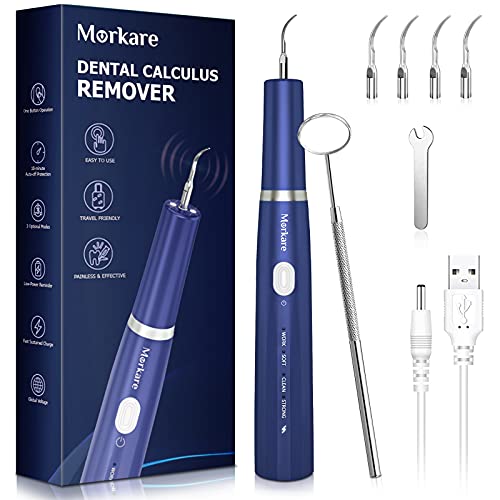 Plaque Remover For Teeth - Electric Tooth Cleaner, with 4 Replaceable ...