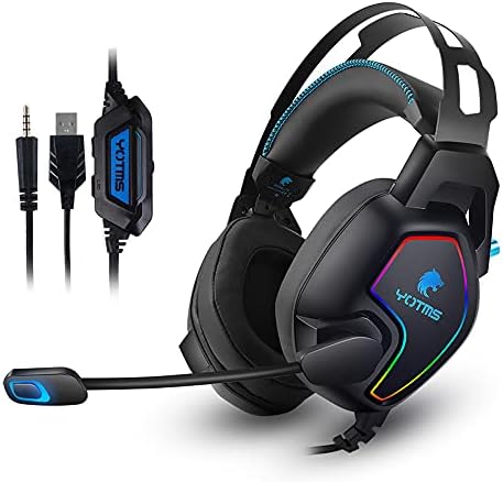 Kotion Each Over-ear Gaming Headphone with Microphone & RGB LED Light ...