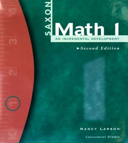 Amazon.com: Saxon Math 1: Teacher Assessment Binder: 9781565772830 ...
