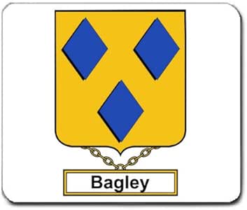Amazon.com : Bagley or Begley Family Crest Coat of Arms Mouse Pad ...